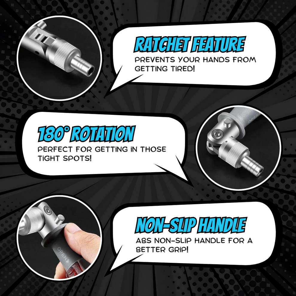 10 in 1 Multi-Angle Ratchet Screwdriver – Mitch Tools